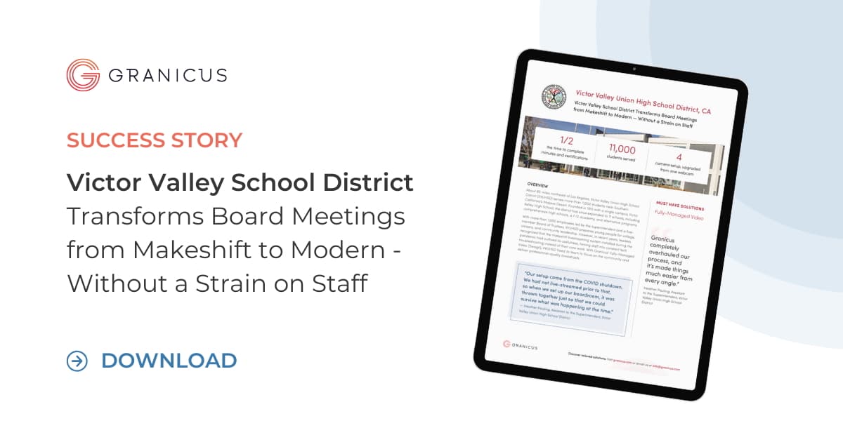 Victor Valley Union High School District transforms board meetings from ...