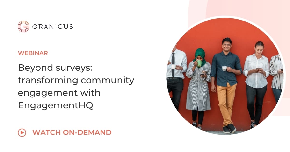 Beyond surveys: transforming community engagement with EngagementHQ | Granicus Webinar