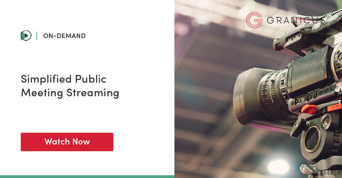 Simplified Public Meeting Streaming | Granicus