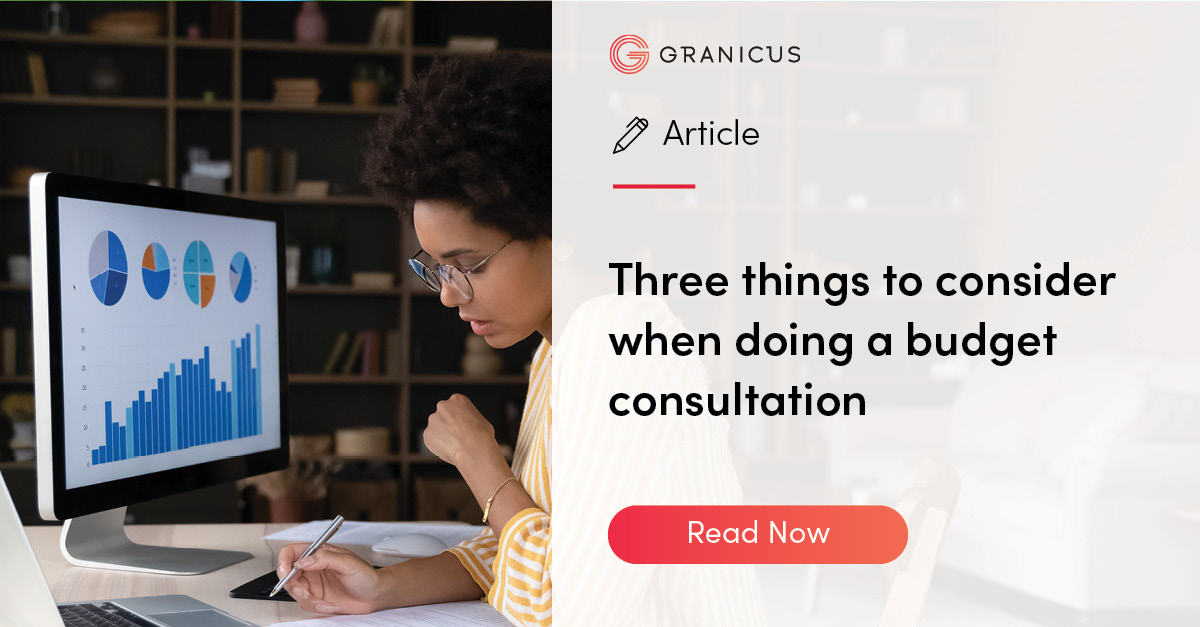 Three things to consider when doing a budget consultation