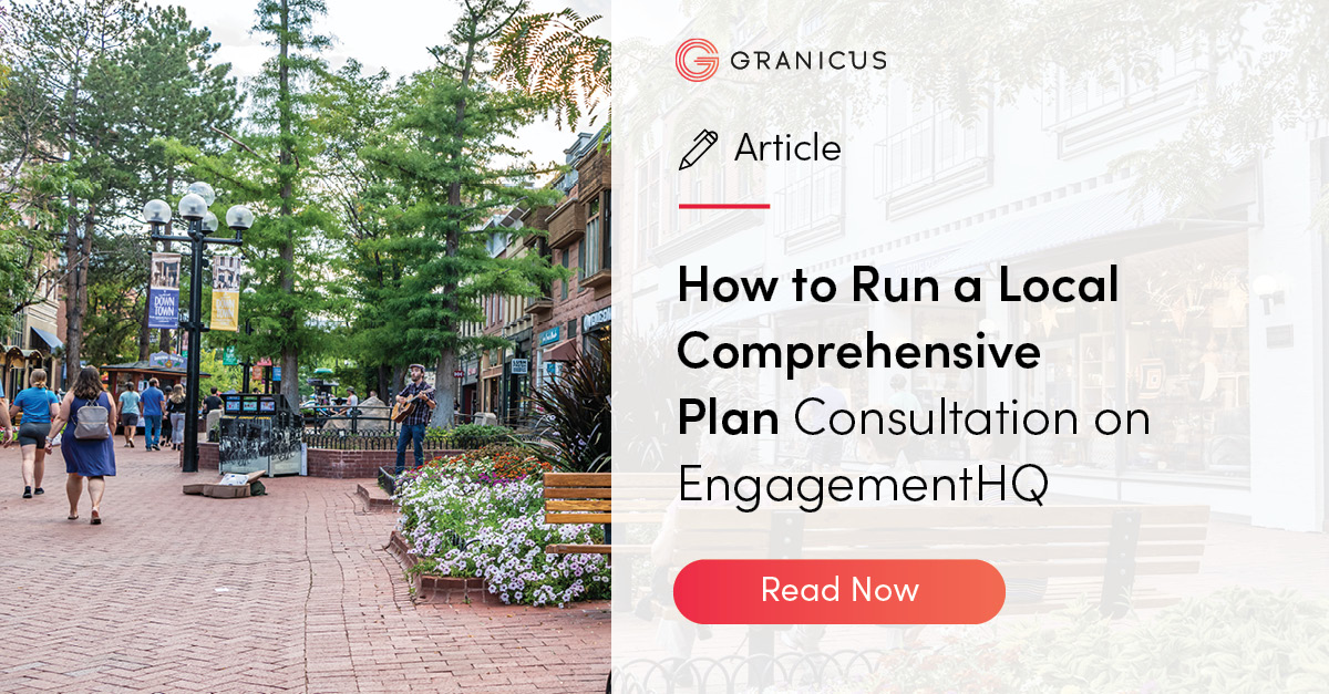 How to Run a Local Comprehensive Plan Consultation on EngagementHQ