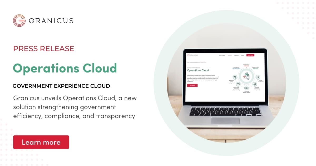 Granicus unveils Operations Cloud, a new solution strengthening government efficiency ...