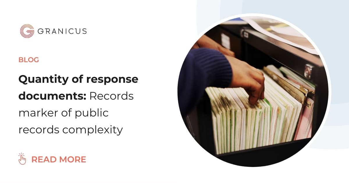Quantity of response documents: Records marker of public records ...