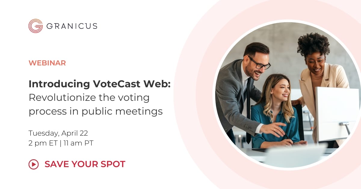 Introducing VoteCast Web: Revolutionize the voting process in public meetings | Webinar